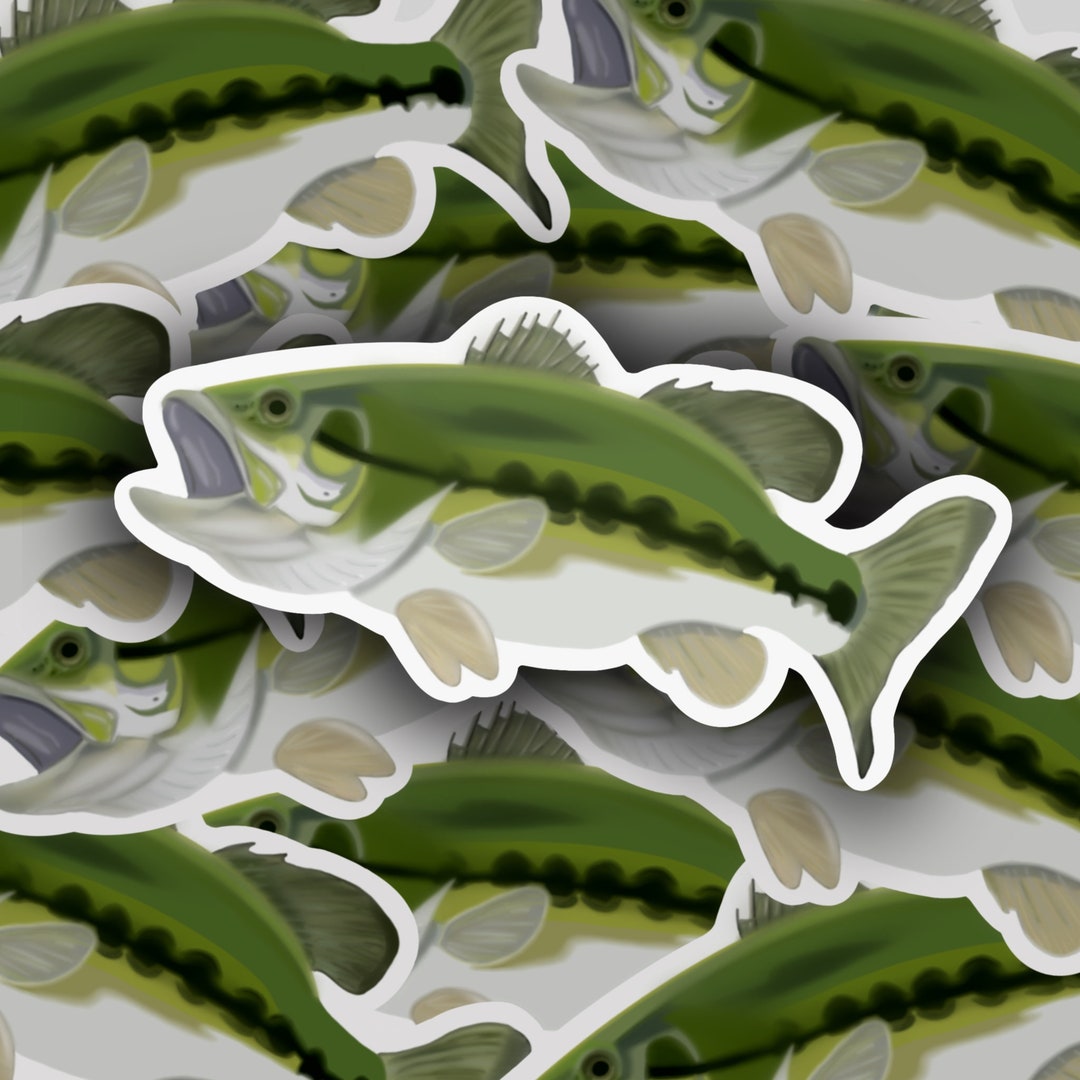 Largemouth Bass Sticker - Water-resistant - Etsy
