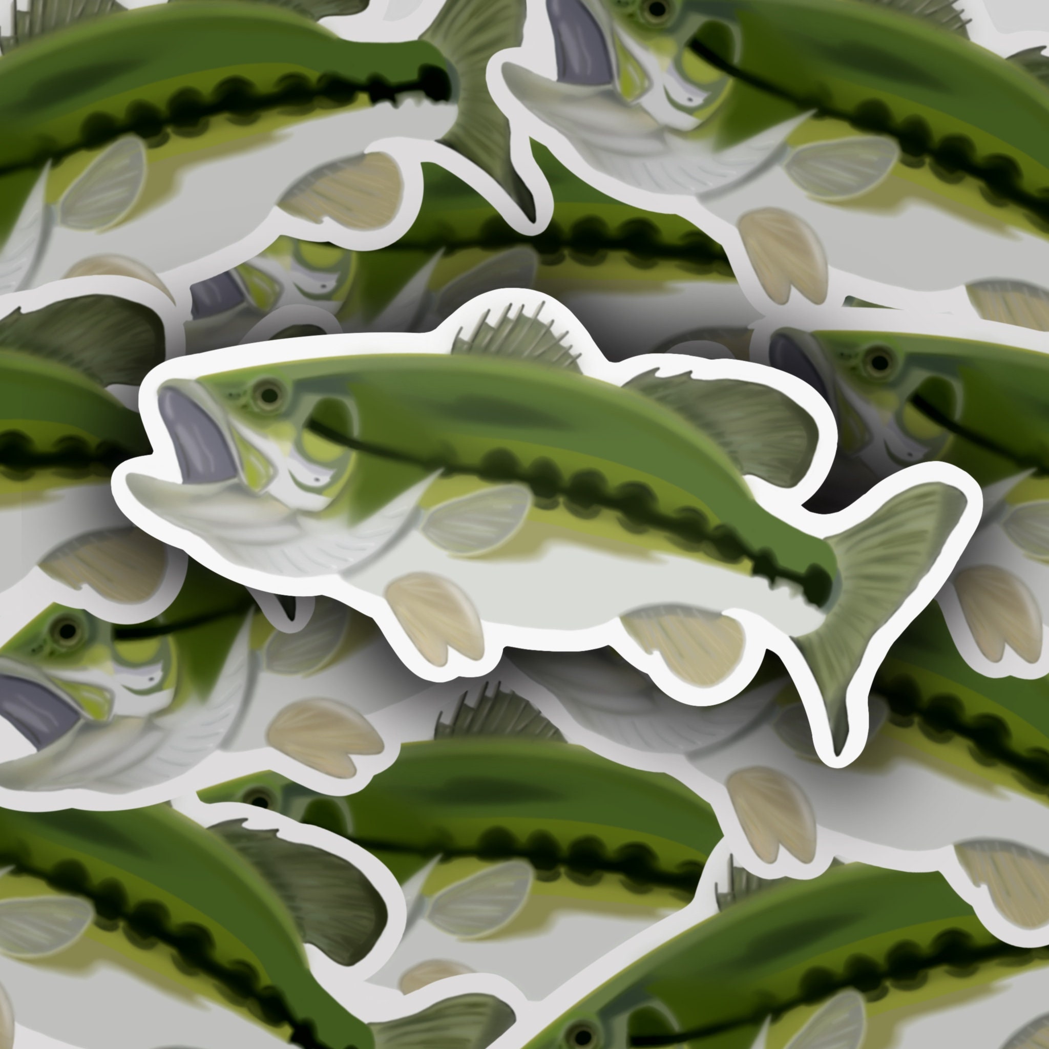 Largemouth Bass Sticker - Water-resistant - Etsy