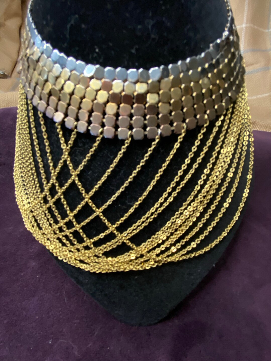Vintage Mesh Chain Necklace - Etsy