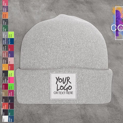 Custom Embroidered Cuffed Beanies Embroidery Cap - Etsy
