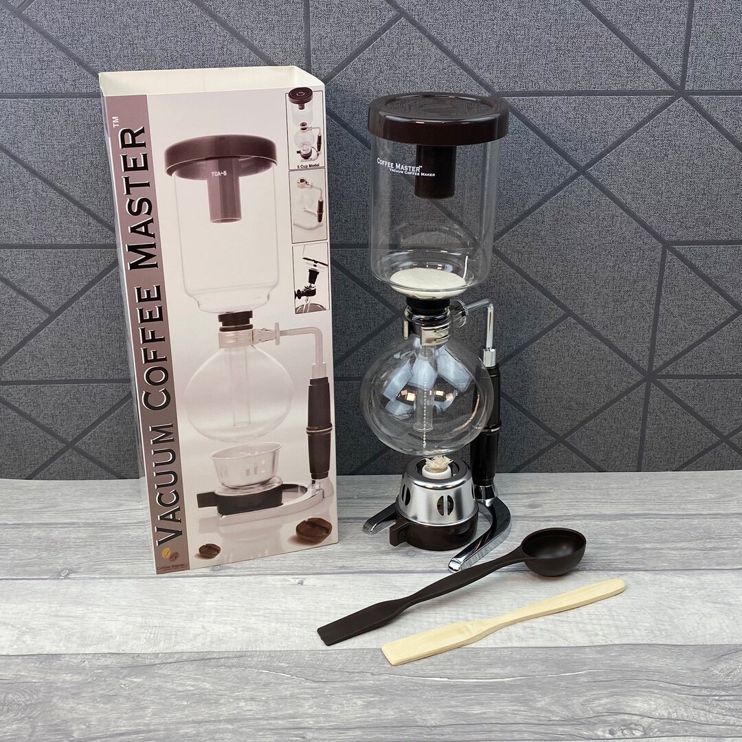 Coffee Maker 5-cup Syphon Vacuum Glass Coffee Pot Tabletop Siphon ...