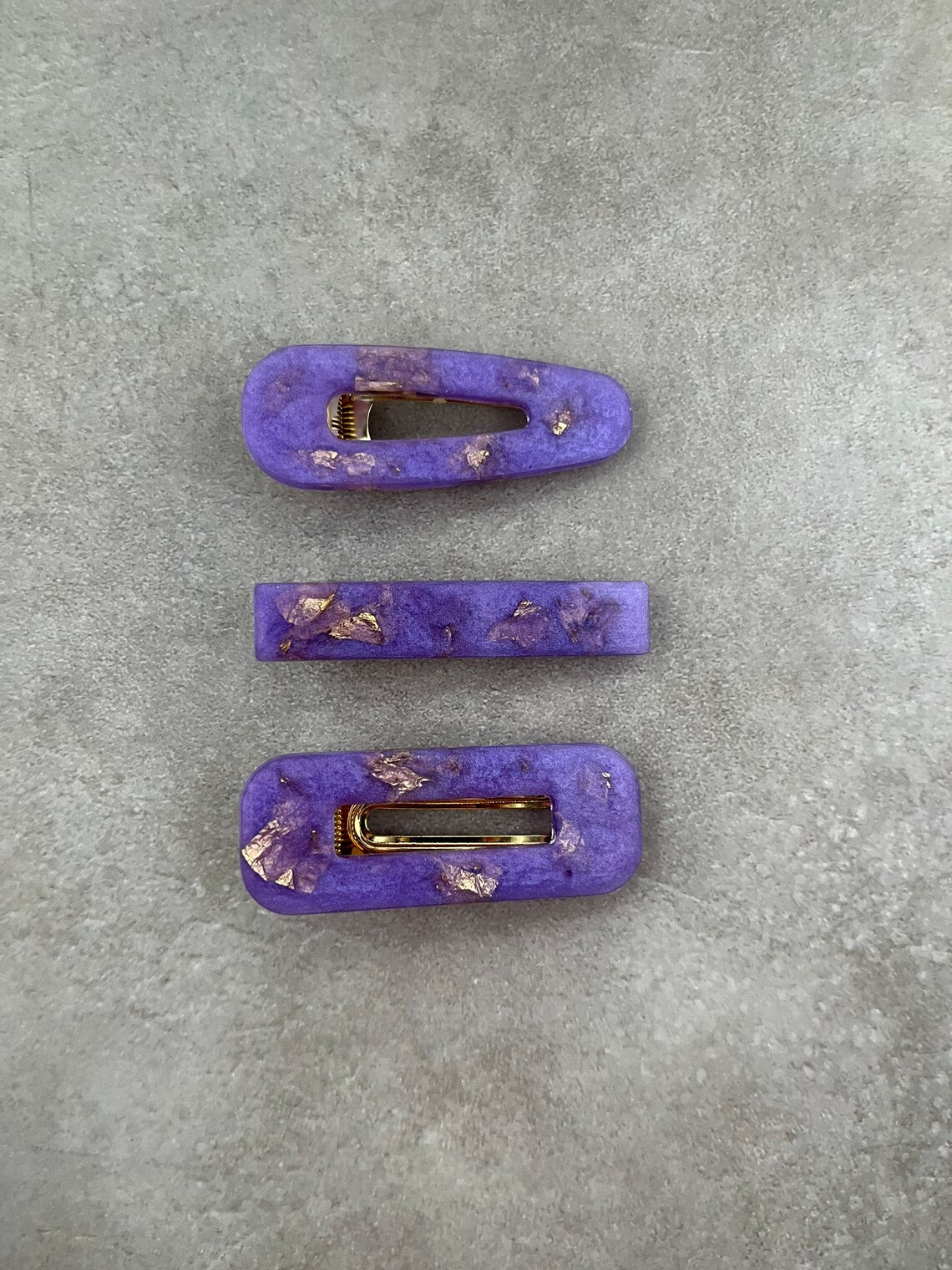 Hair Clips Pack of 3, Hair Barettes Pack of 3, Resin Hair Clips, Resin ...