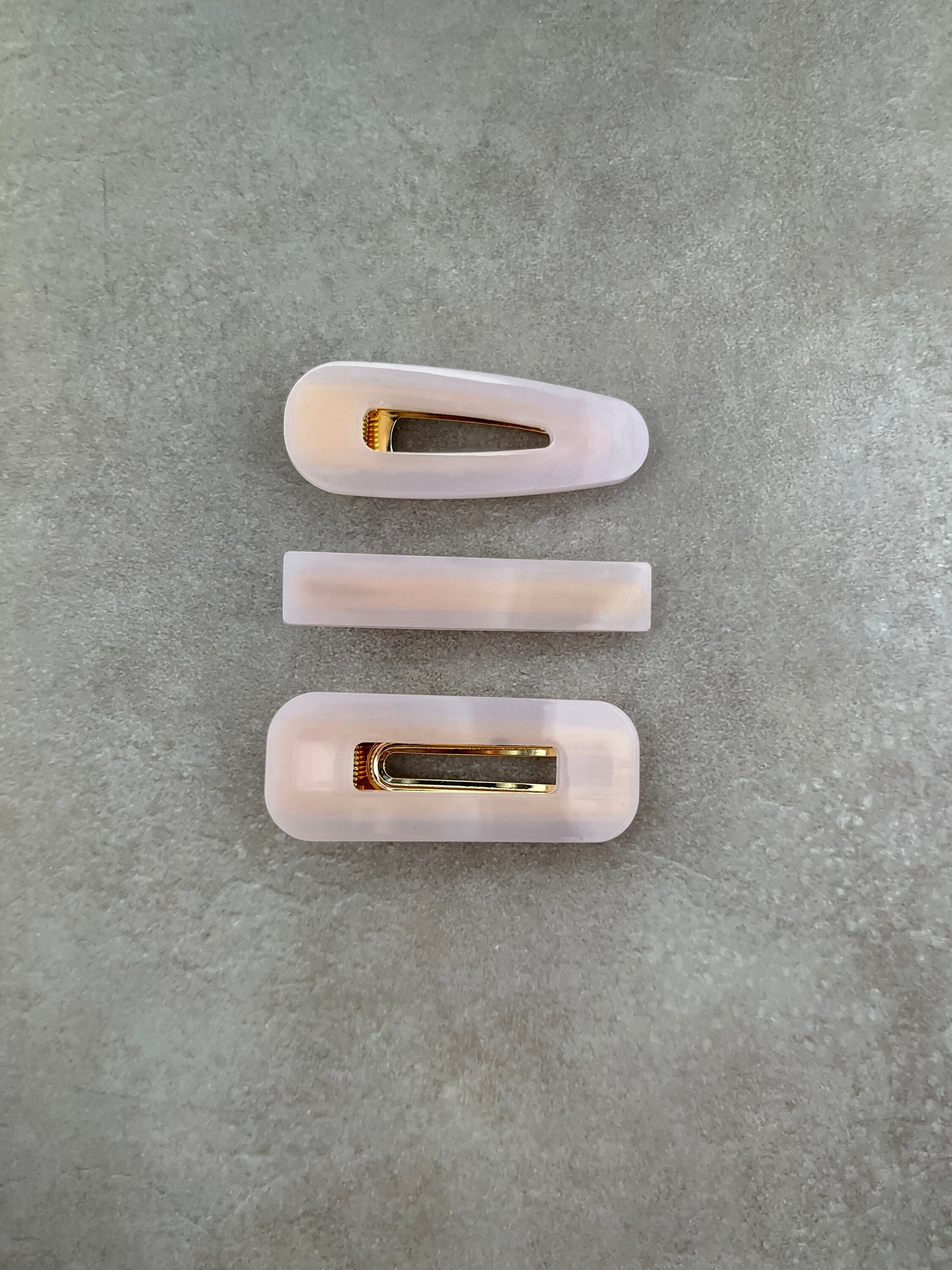 Hair Clips Pack of 3, Hair Barettes Pack of 3, Resin Hair Clips, Resin ...