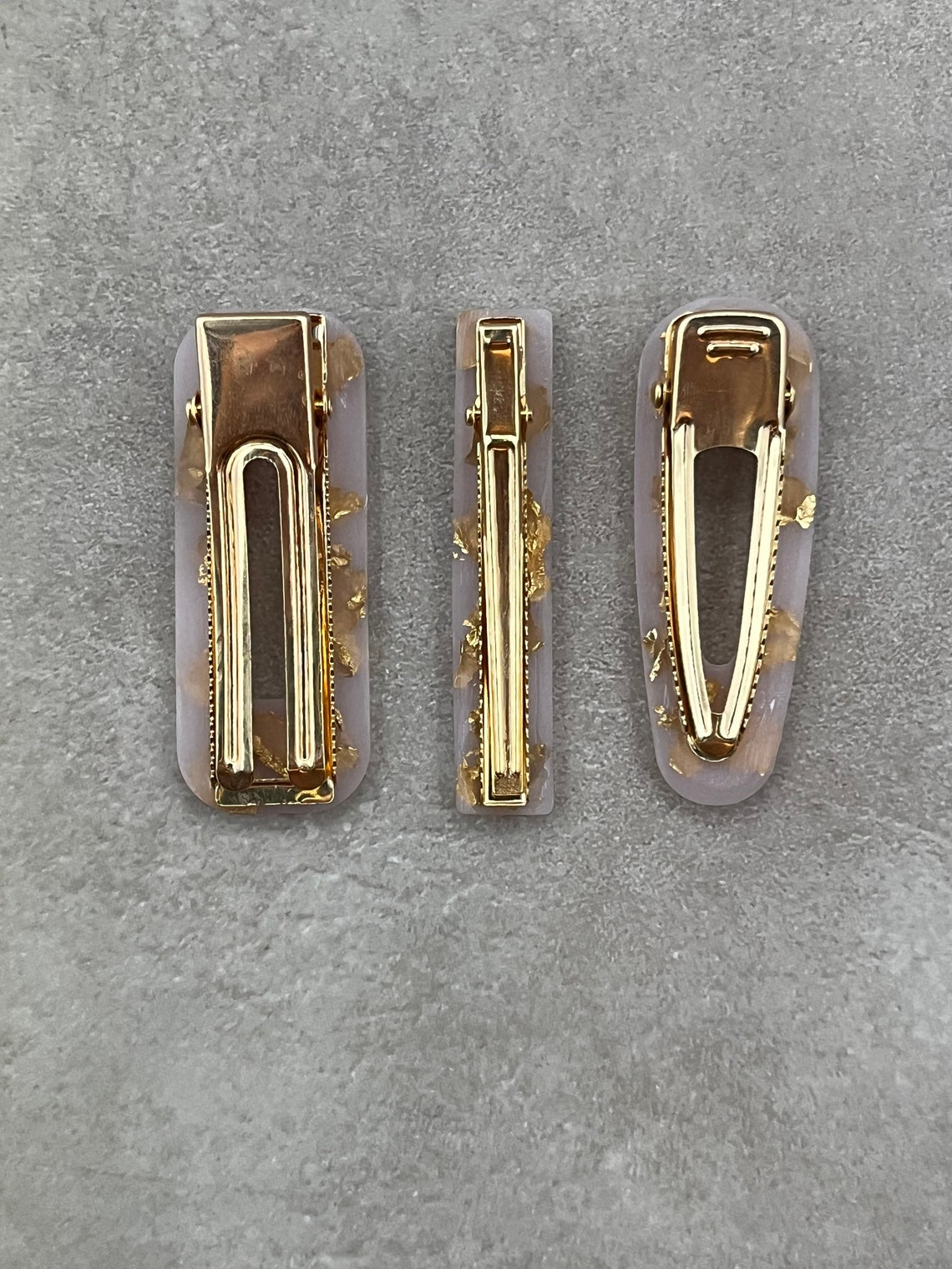 Hair Clips Pack of 3, Hair Barettes Pack of 3, Resin Hair Clips, Resin ...