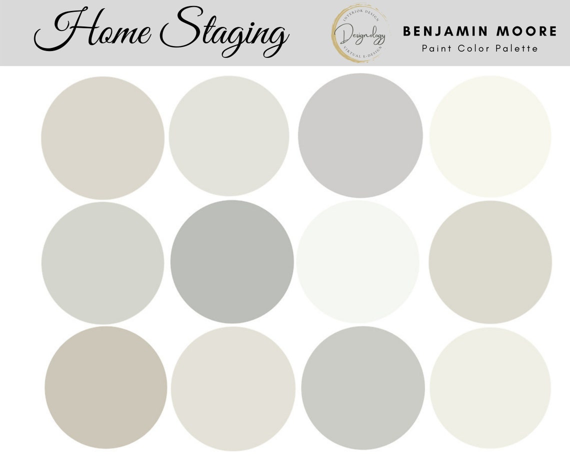 Home Staging Paint Color Scheme, Premade Paint Palette, Benjamin Moore ...
