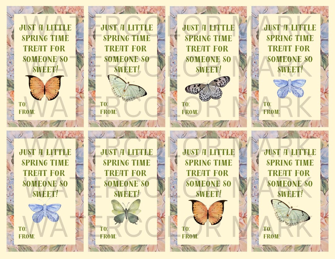 Printable Gift Tags Spring Garden, Gift Tags, Thank You Notes, Editable ...