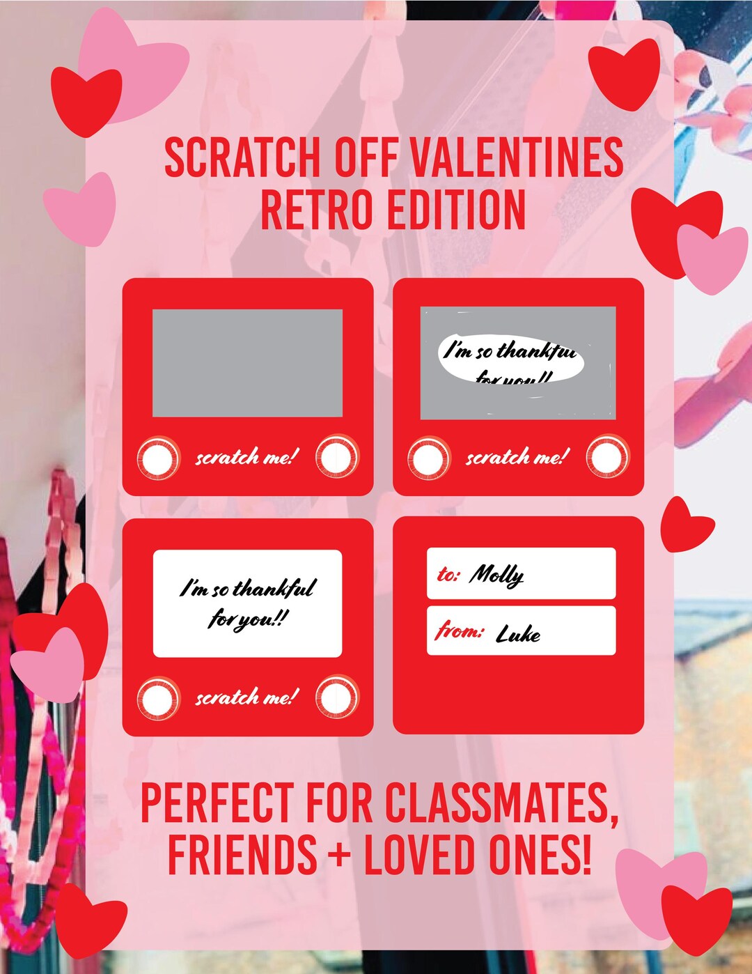 Scratch off Valentines, Customize Your Own, DIY, Valentines, Classroom ...