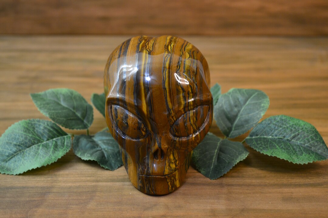 Iron Tiger Eye Alien Carving - Etsy
