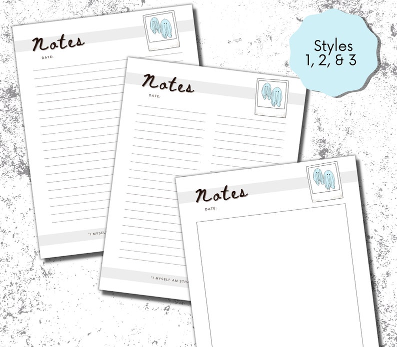 Strange and Unusual Notepads // Printable Notepad PDF // Digital ...
