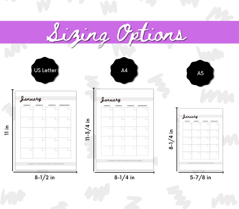Simple Planner Inserts // Weekly Monthly Planner // Printable - Etsy
