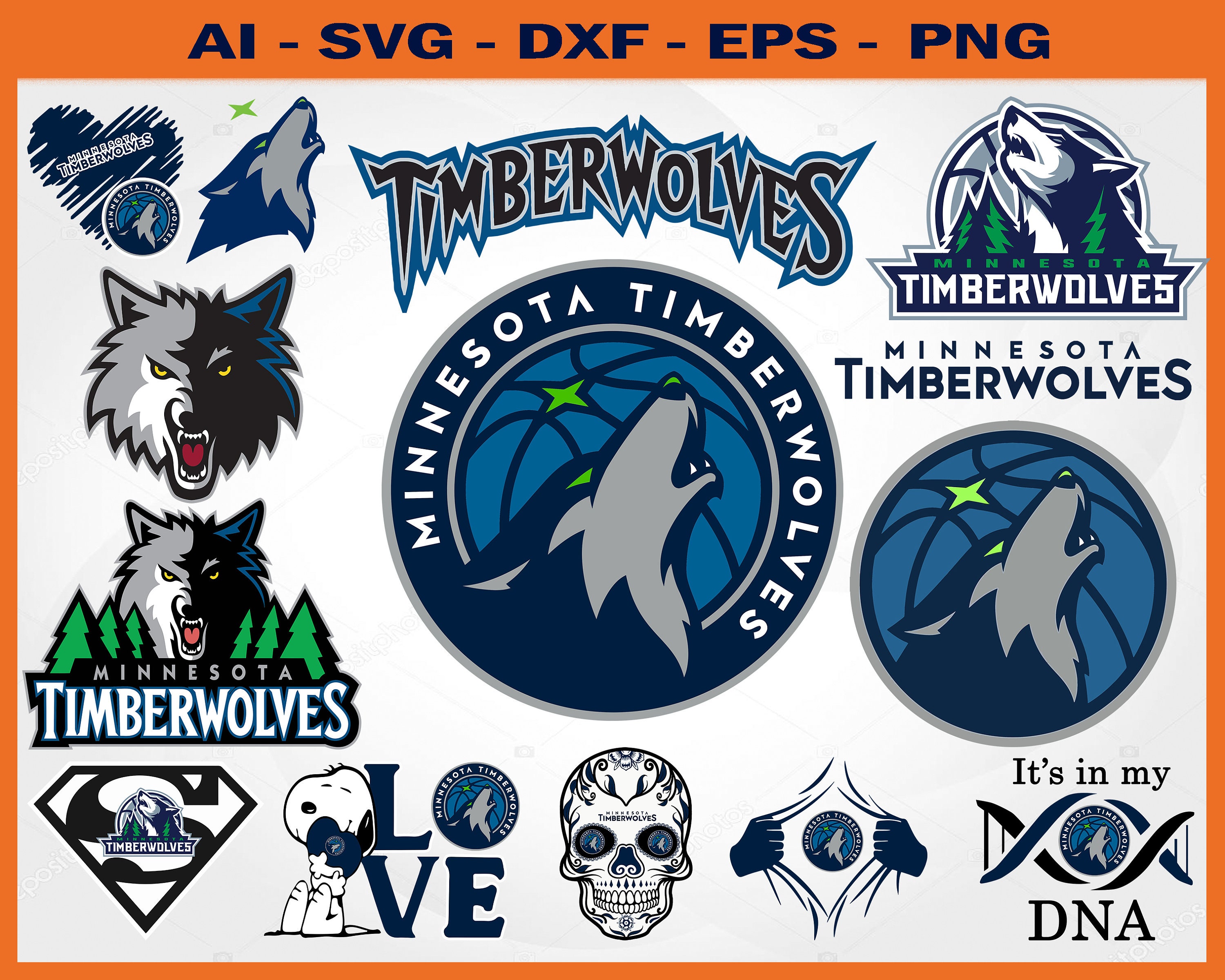 Minnesota Timberwolves NBA svgLogo svg Logo epsMinnesota | Etsy