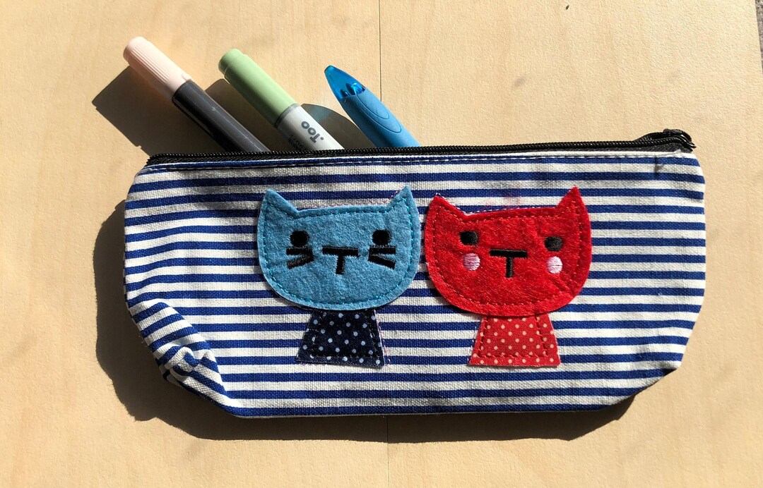 Handmade Cat Pencil Cases - Etsy