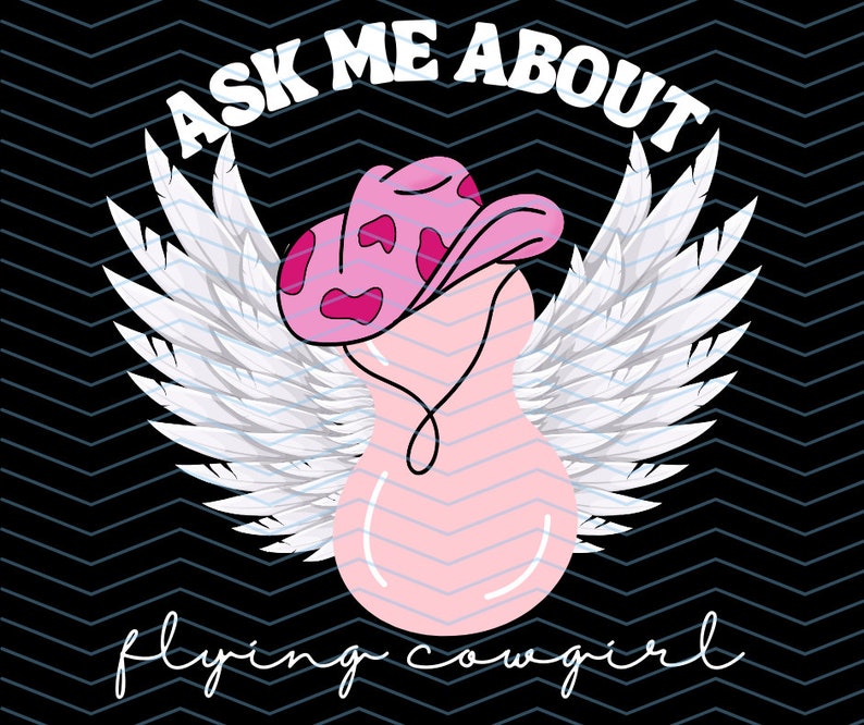 Flying Cowgirl PNG File, Labor and Delivery Nurse, Dtf, Nursing File ...