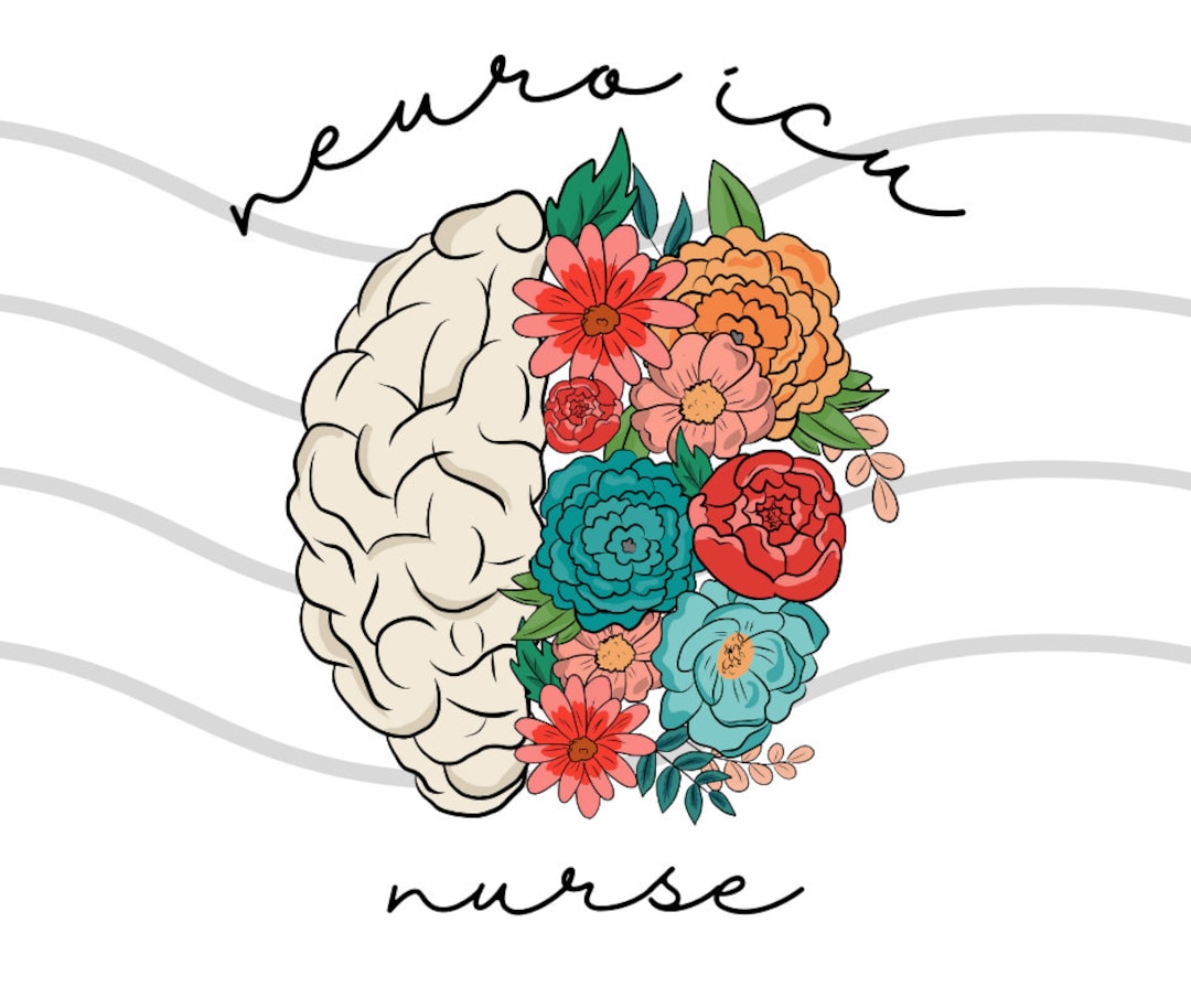 Neuro ICU Nurse PNG File, Neuro, Brain, Dtf, Nursing, Neuro Nurse, Trauma Neuro, Digital ...
