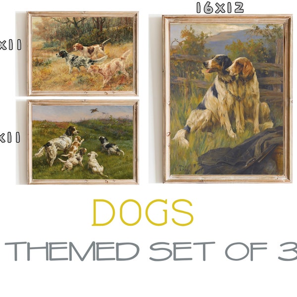 Antique Hound Painting - Etsy