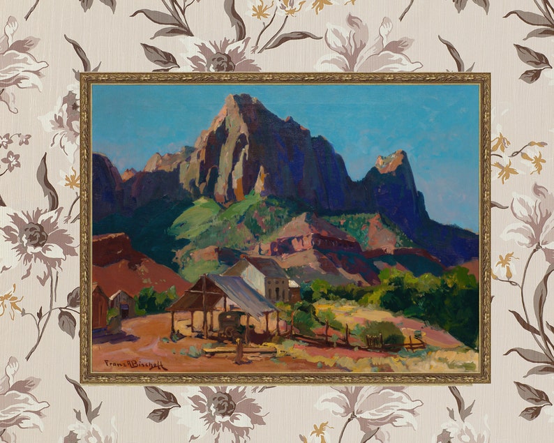 FREE SHIPPING Vintage Utah Landscape Art Print Western - Etsy