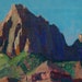FREE SHIPPING Vintage Utah Landscape Art Print Western Mountain Scenery ...