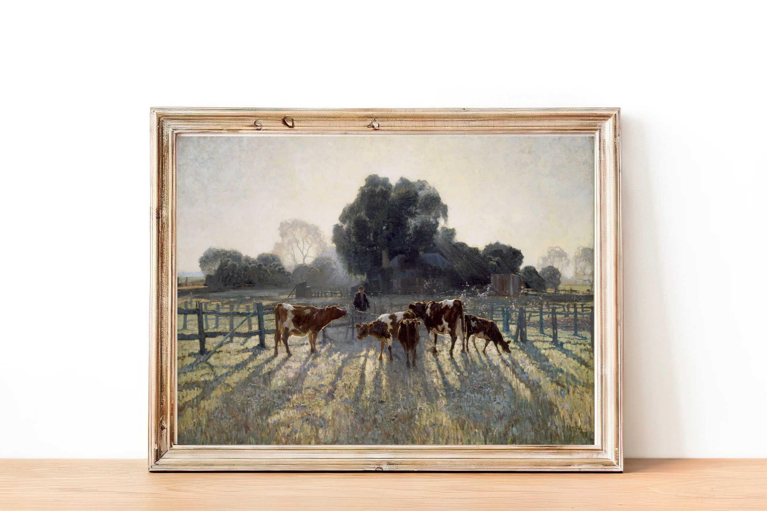 FREE SHIPPING Spring Frost on the Countryside Vintage Art - Etsy