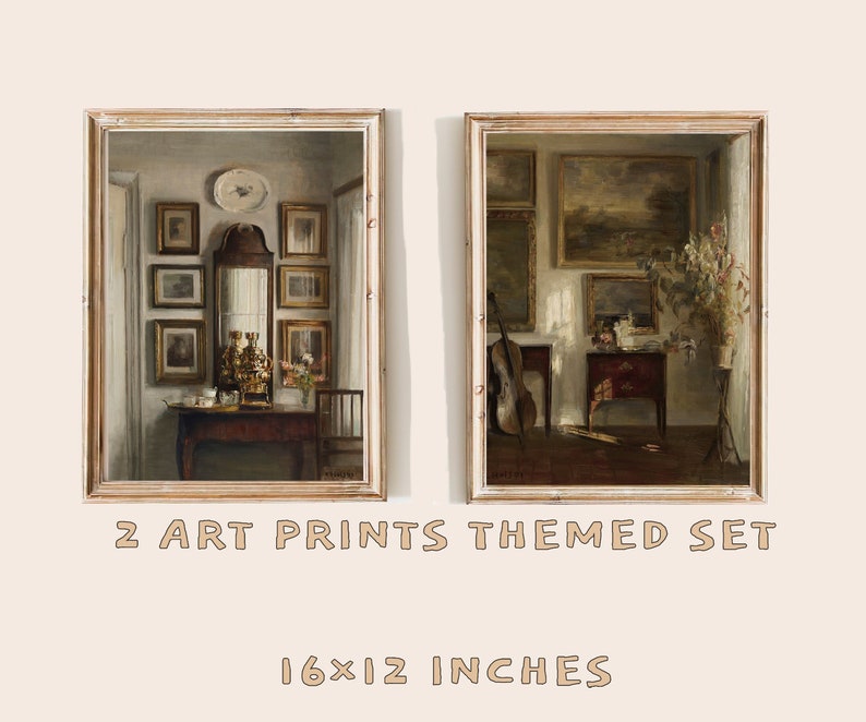 Rustic Home Interior Art Print Set – Vintage Nordic Gallery Wall - Etsy