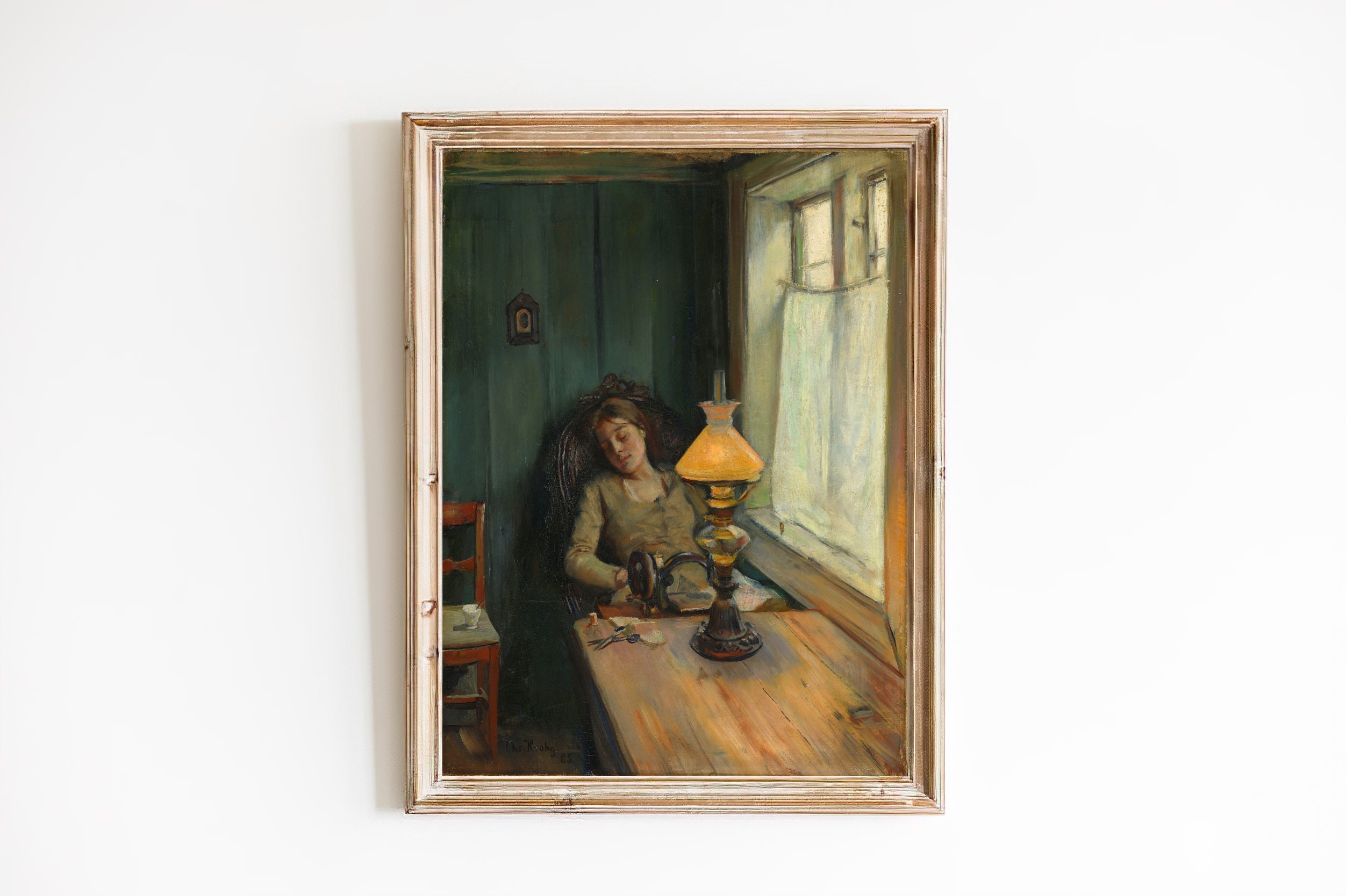 Woman Falling Painting
