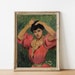 FREE SHIPPING Vintage Woman Portrait Art Print Girl in - Etsy