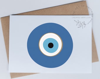 Evil Eye Greeting Card - Etsy