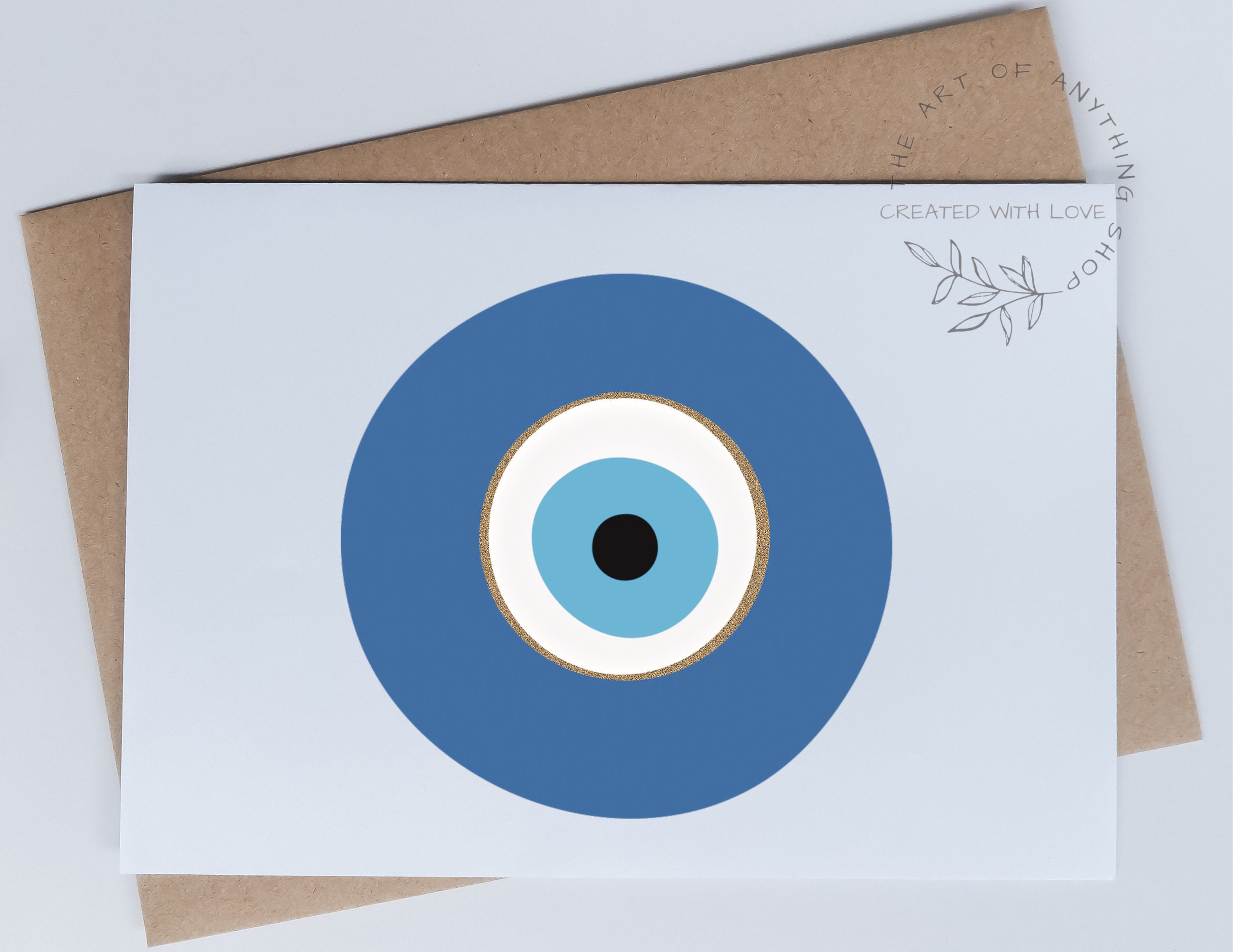 Evil Eye Greeting Card Greeting Card for Any and All - Etsy
