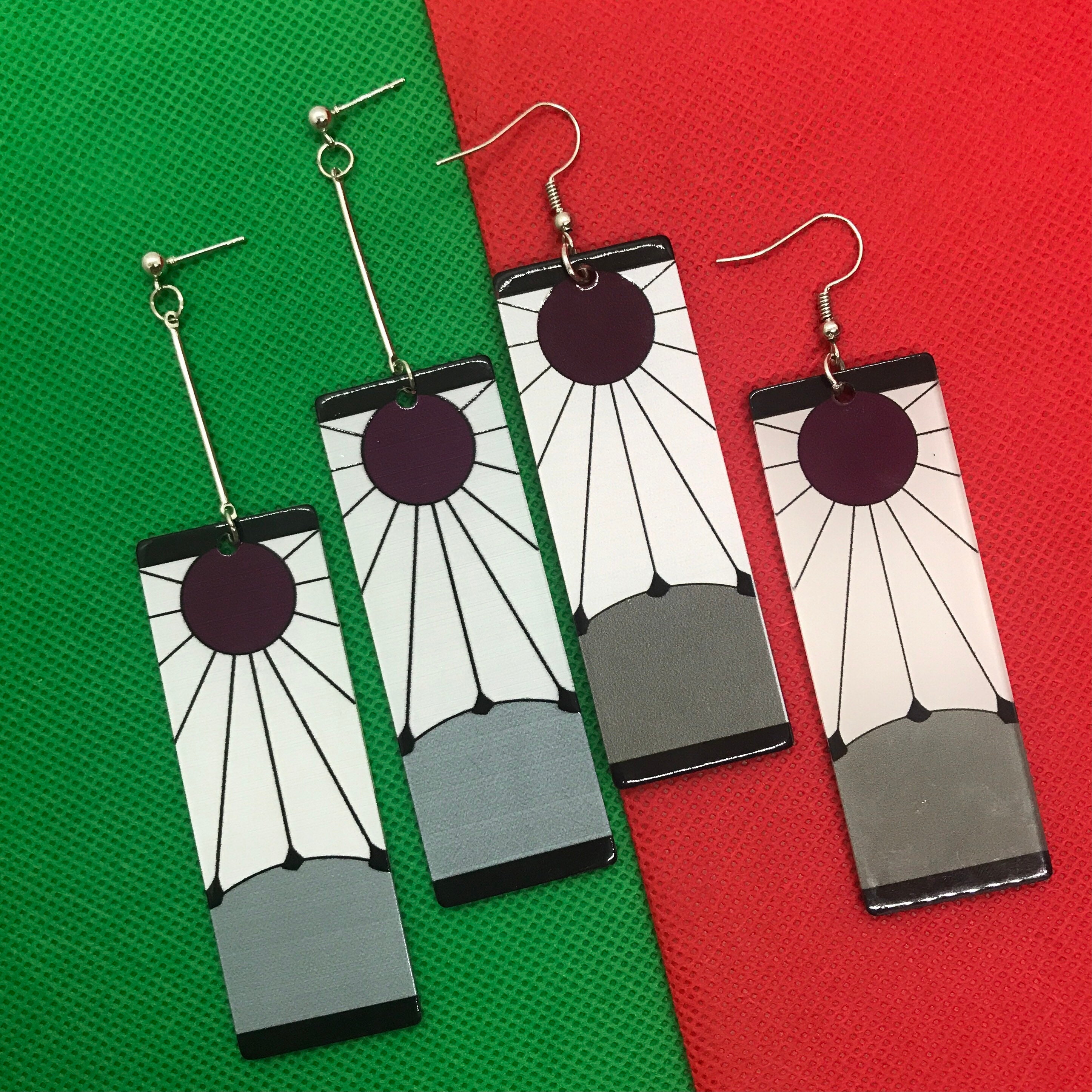 Hanafuda Earrings Kawaii Earrings Anime Earrings Earrings Etsy