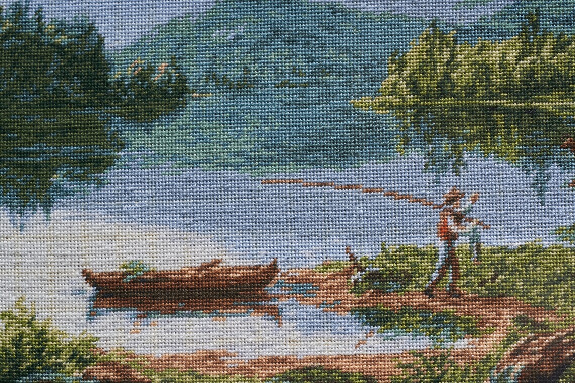 Nature-inspired Hand Embroidery Painting Framed in the Middle of Nature ...