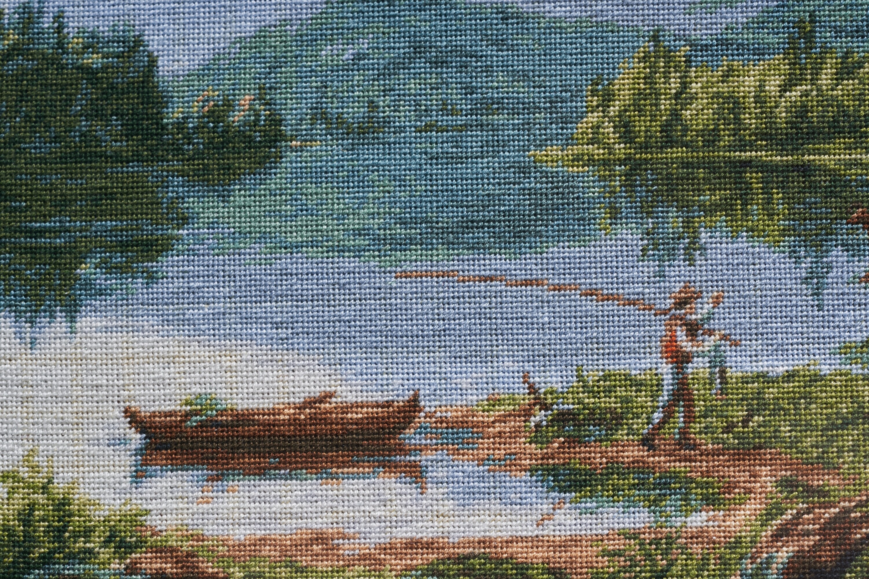 Nature-inspired Hand Embroidery Painting Framed in the Middle of Nature ...