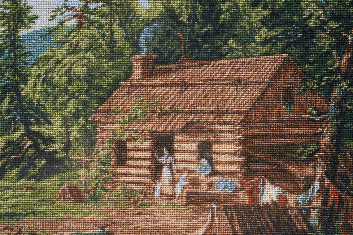 Nature-inspired Hand Embroidery Painting Framed in the Middle of Nature ...