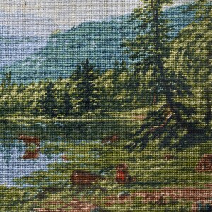 Nature-inspired Hand Embroidery Painting - Framed "in the Middle of ...