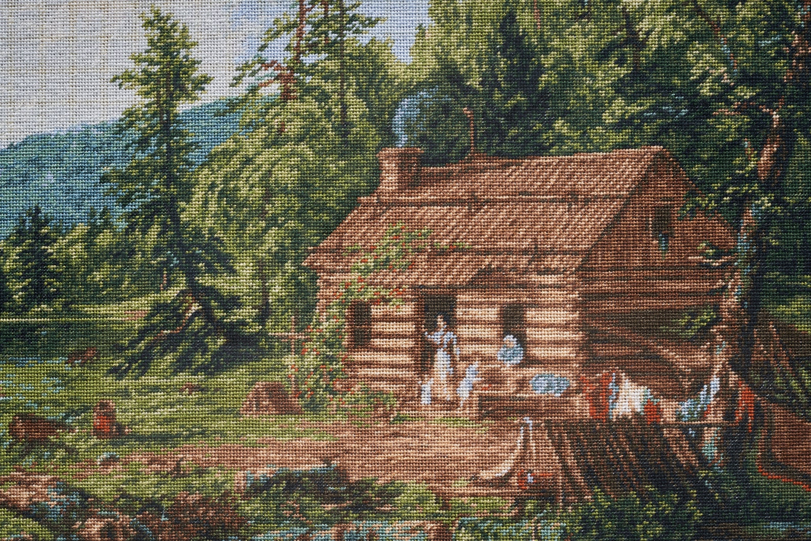 Nature-inspired Hand Embroidery Painting Framed in the Middle of Nature ...