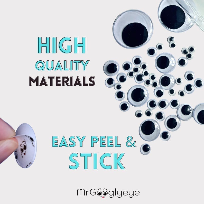 Ultimate Googly Eyes Bundle 5 Zip Bags 388PCS Easy Peel & Stick Multi Size Eyes for DIY Crafts ...