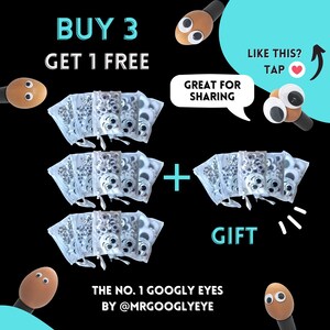 Ultimate Googly Eyes Bundle 5 Zip Bags 388PCS Easy Peel & Stick Multi ...