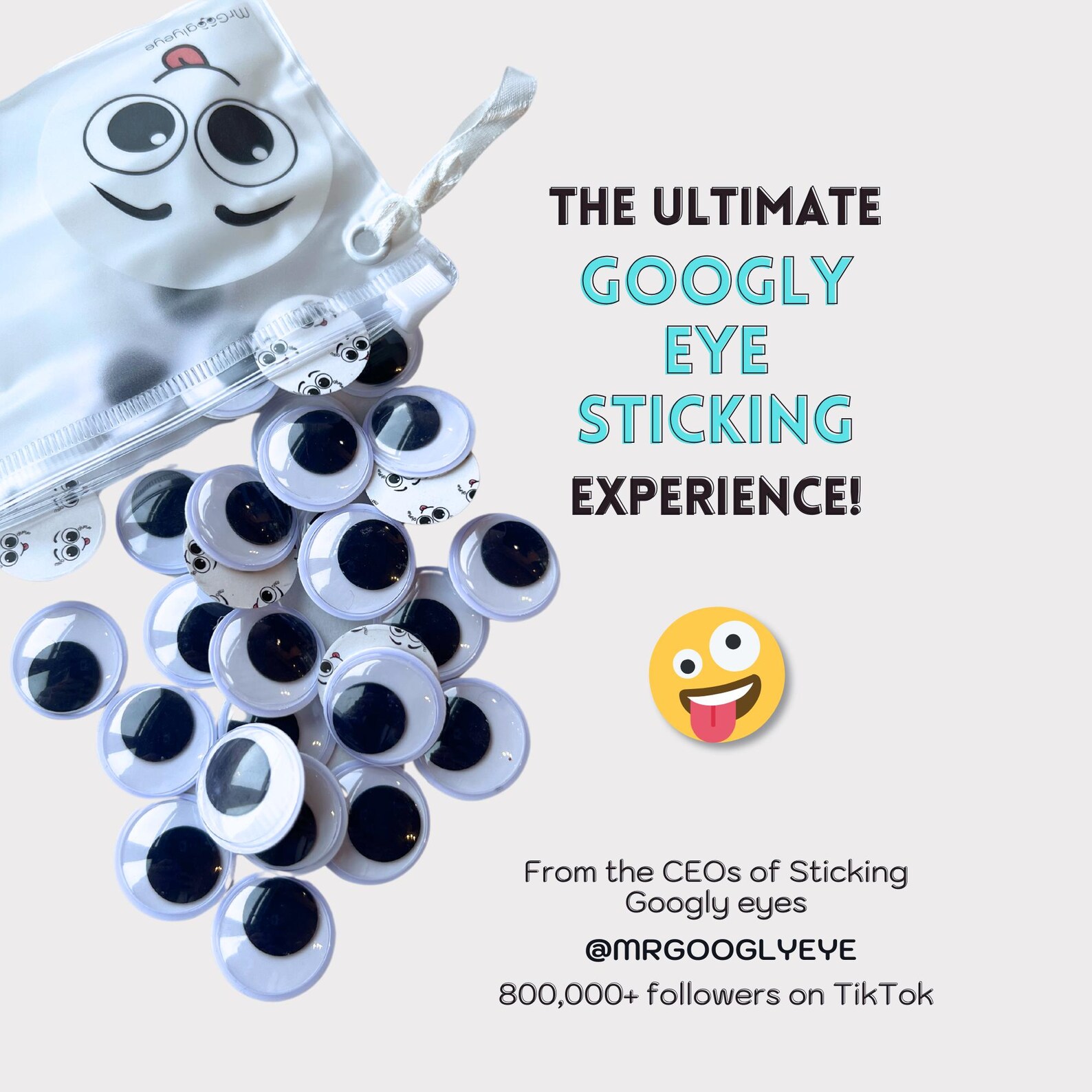 Ultimate Googly Eyes Bundle 5 Zip Bags 388PCS Easy Peel & Stick Multi ...