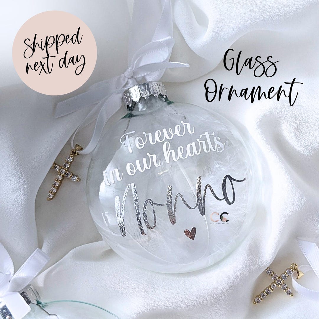 Memorial Glass Ornament, in Loving Memory, Sympathy Keepsake Gift - Etsy