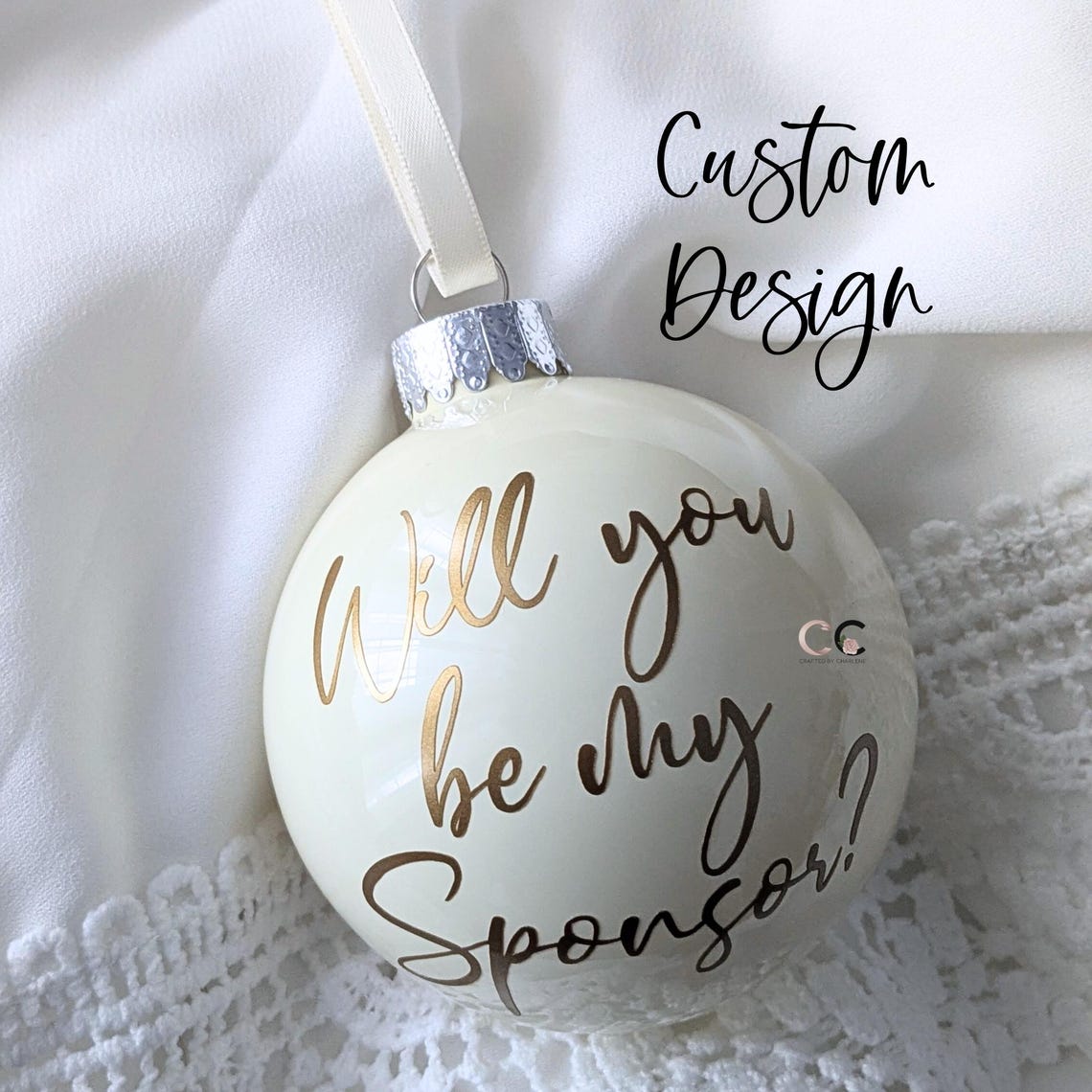 Custom Glass Bauble With Name for Christmas Tree Decor, Glass Ornaments ...