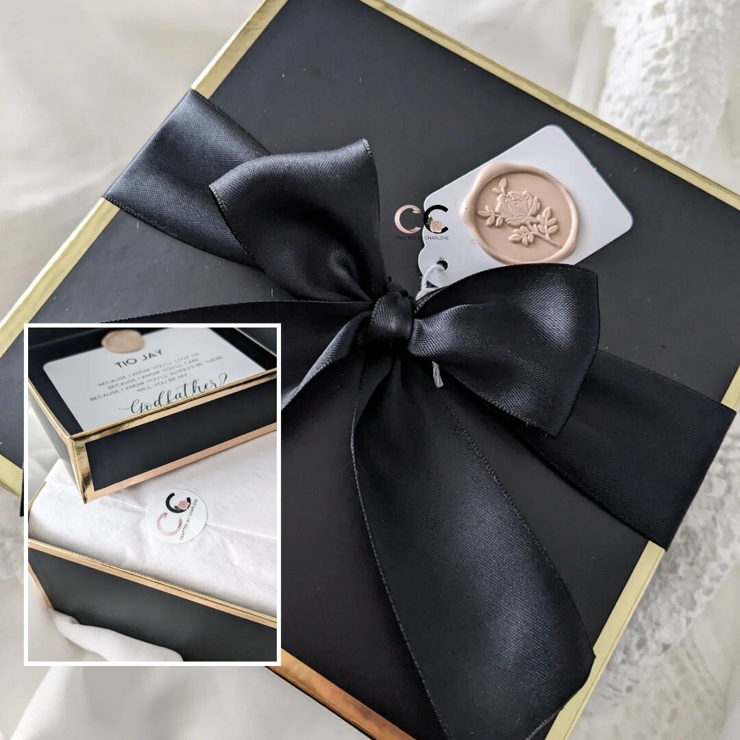 Custom Godfather Proposal Box With Espresso Set | Unique Godfather Gift ...