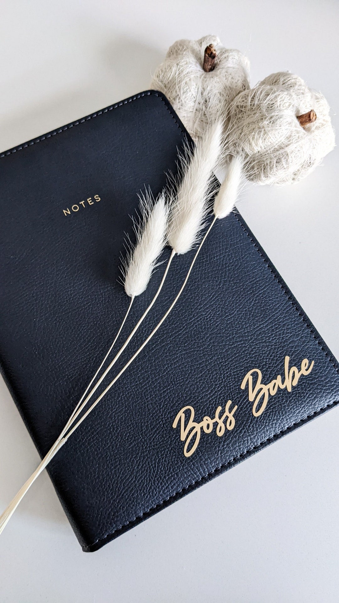 Personalized Faux Leather Notebook Custom Name Notebook Personalized ...