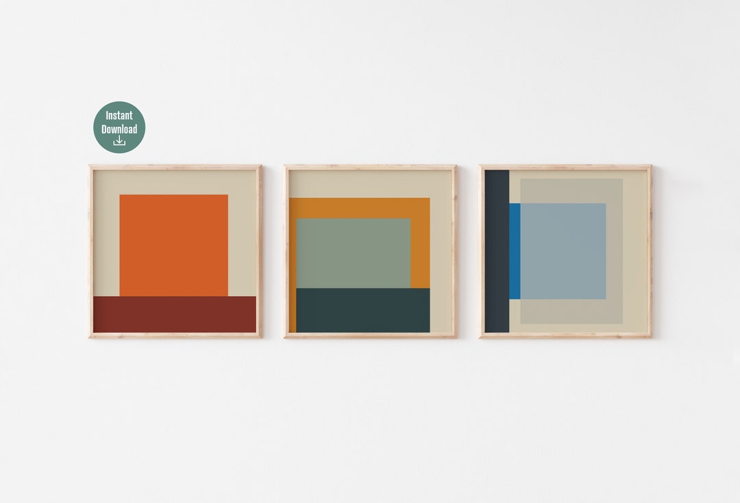 Modern Art | Square | Printable Wall Art | Mid Century Modern | Muted ...