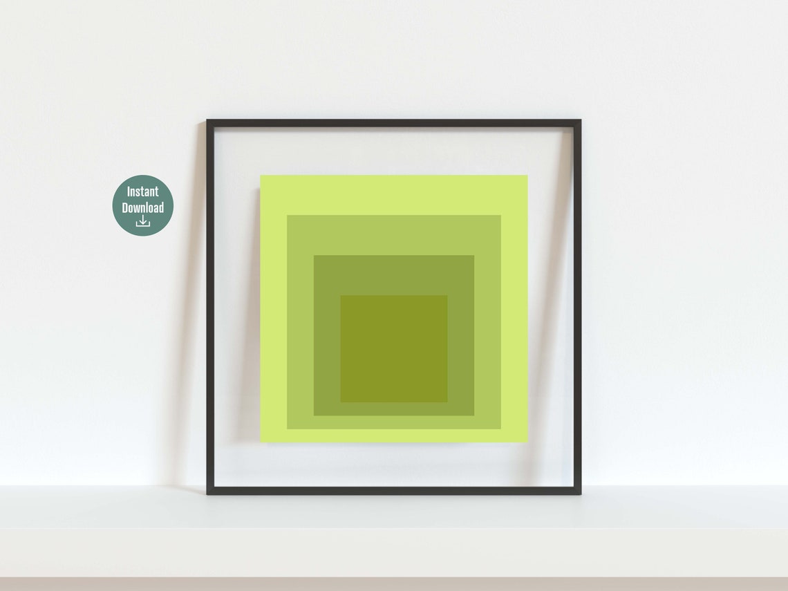 Chartreuse Print Color Block Art Printable Wall Art - Etsy