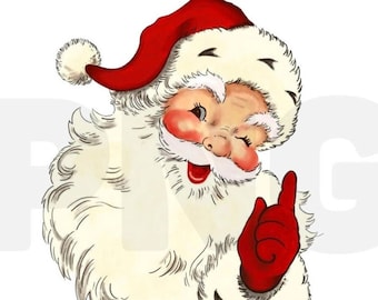 Winking Santa Face - Etsy
