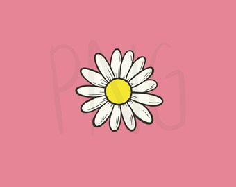 Retro Happy Face Daisy, Png, Digital Download - Etsy