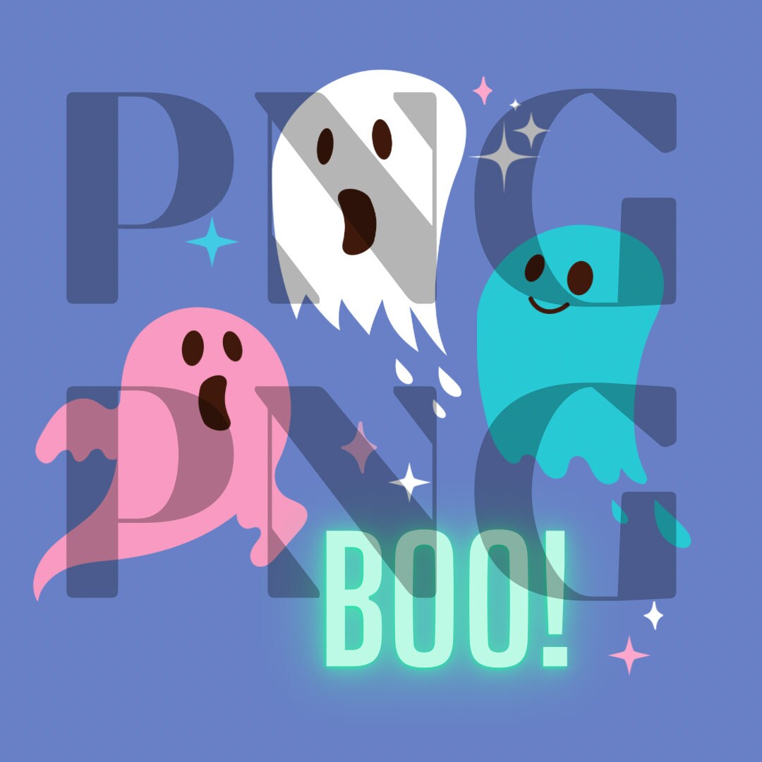 Lindo Boo Fantasma PNG Descarga Digital - Etsy España