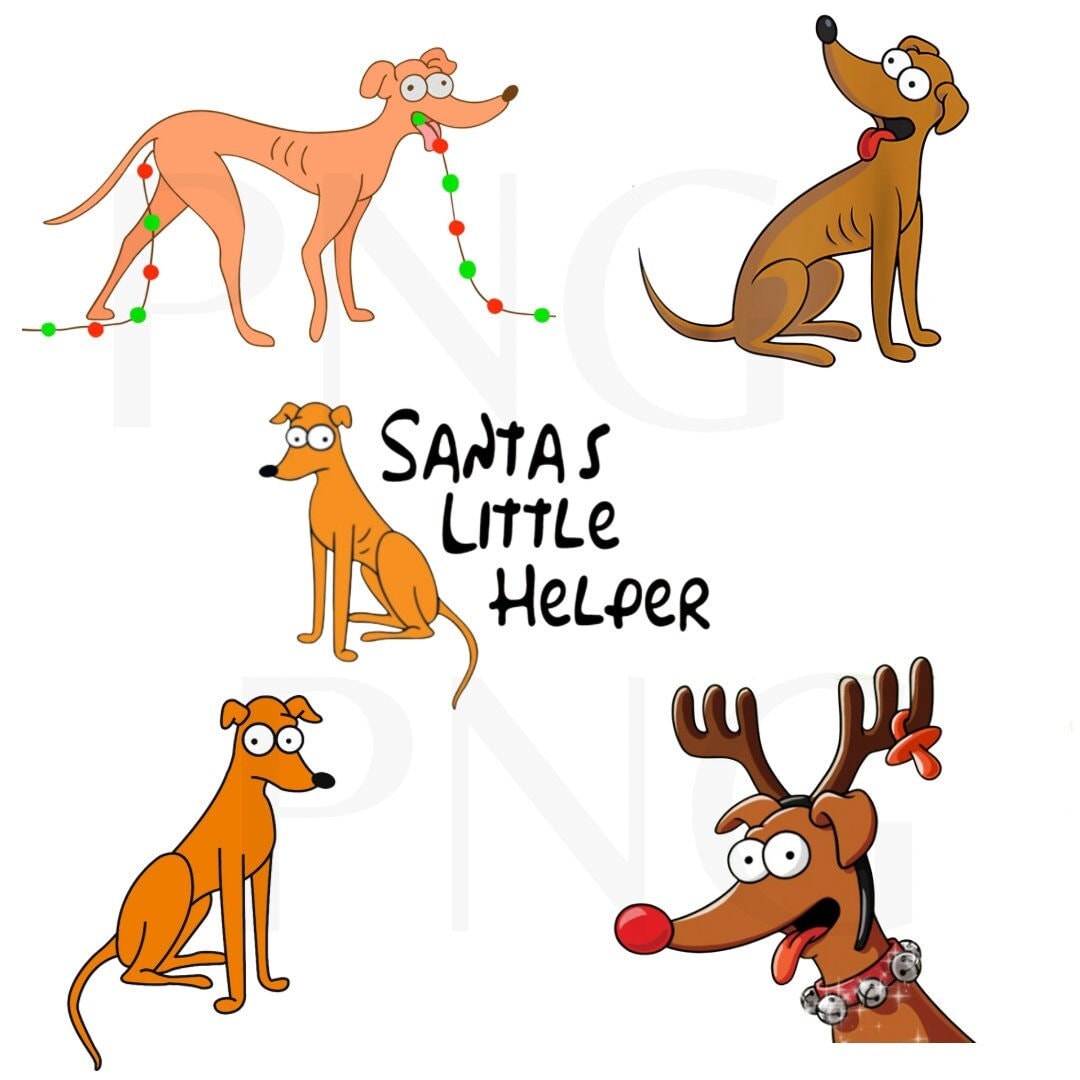 The Simpson Santas Little Helper Dog PNG Digital Download - Etsy