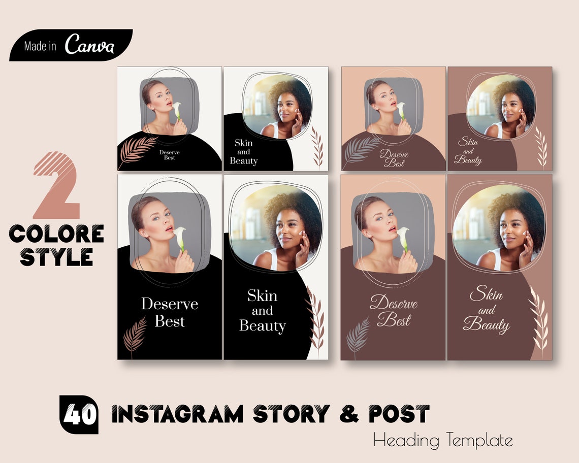 80 Instagram Story & Post Templates Made in Canva Neutral - Etsy