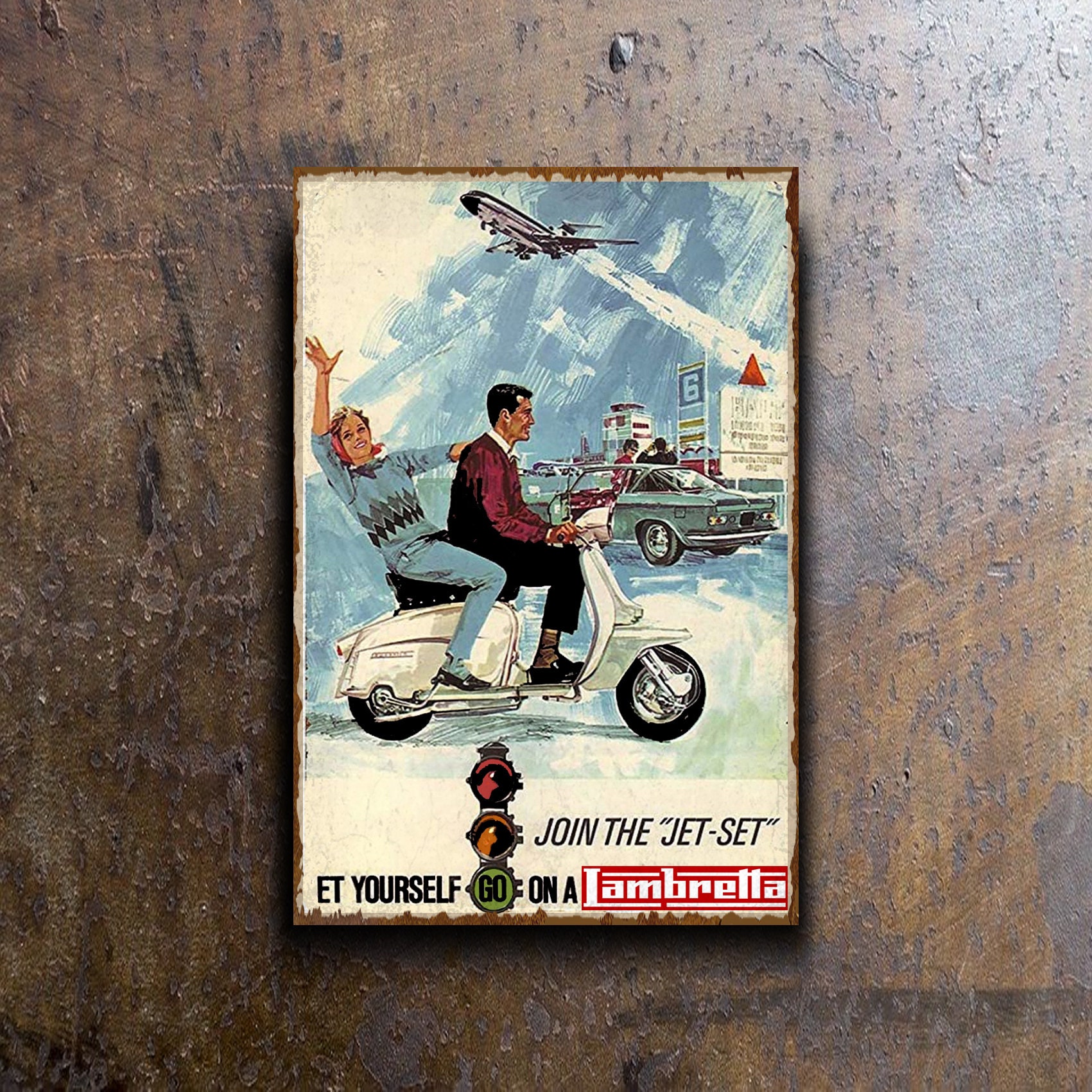 Spectacular Metal poster or metal plate dedicated to old | Etsy