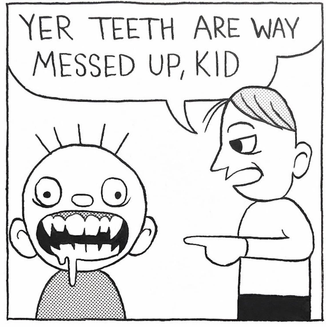 Bad Teeth Kid Original Comic Strip - Etsy