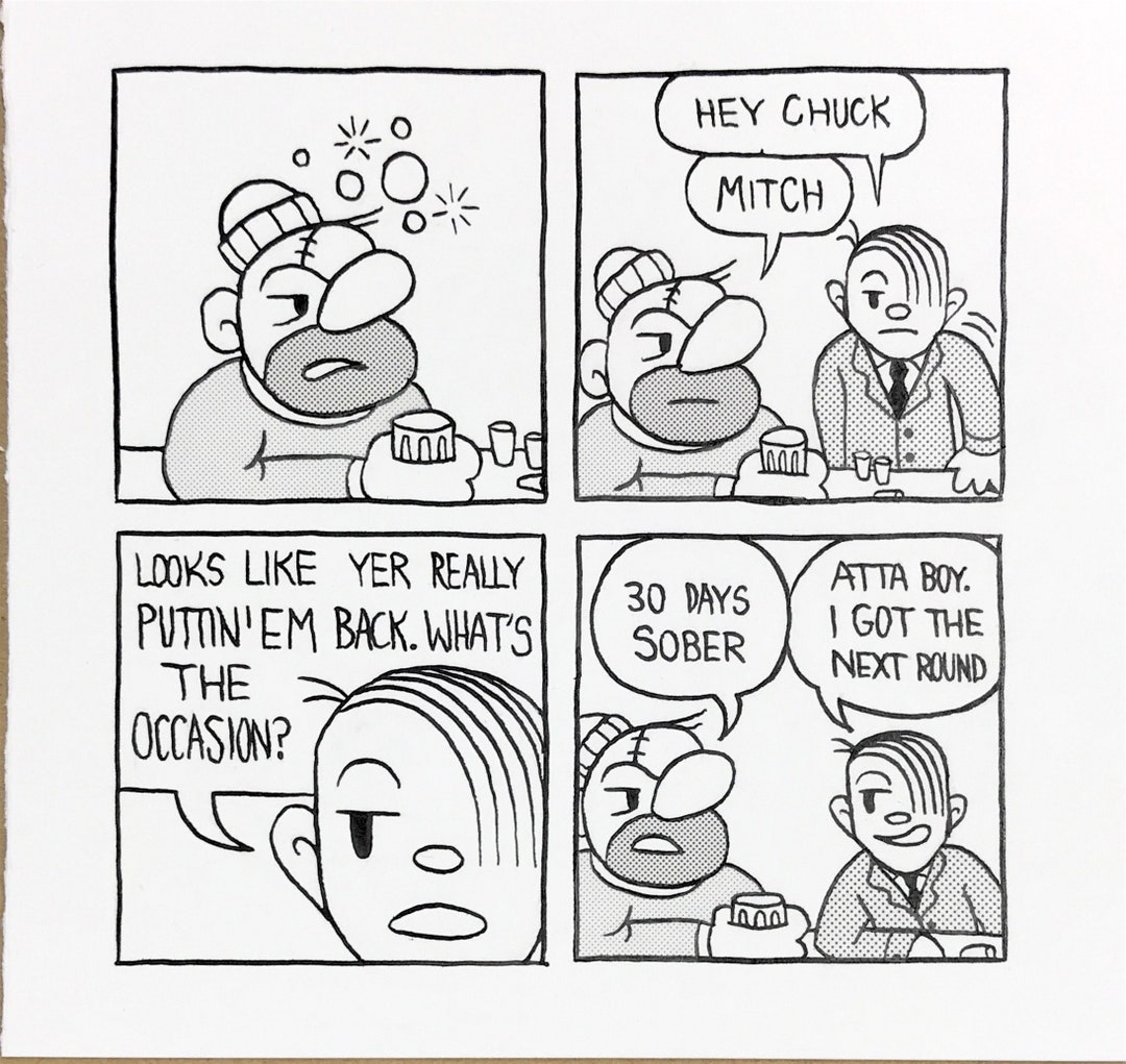 The Regulars - Original Comic Strip - Etsy